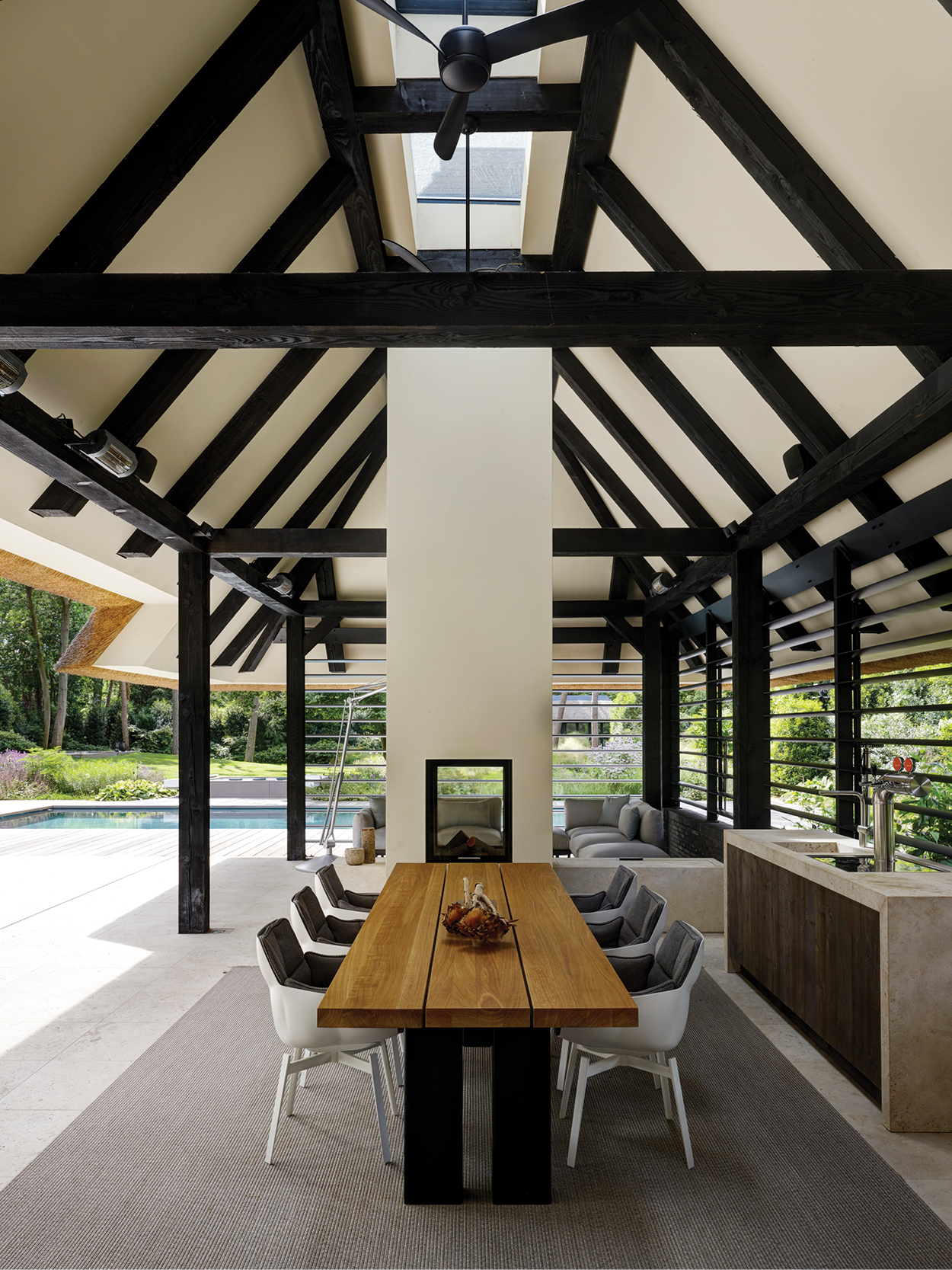 A spectacular Netherlands home by Studio Piet Boon is nestled in the woods