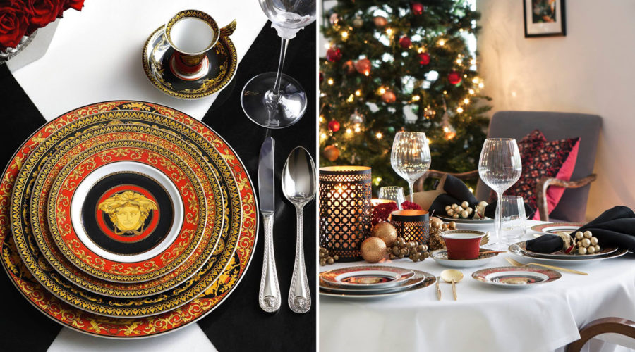 Create a magical holiday meal with Versace's entrancing table settings ...