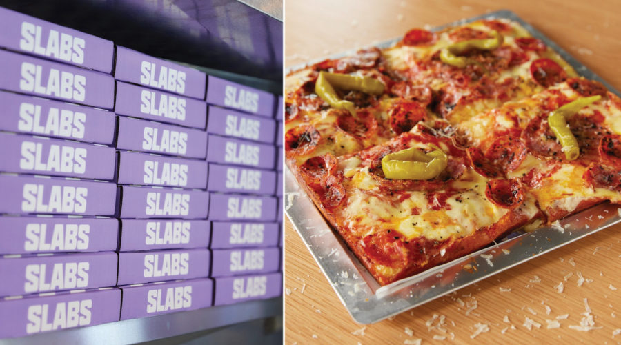 It’s hip to be square at Slabs Pizza, serving Detroit-style deep dish ...