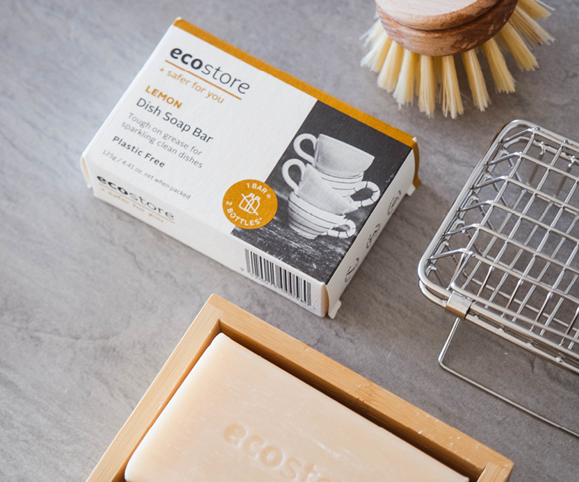Go waste-free in the kitchen with Ecostore's Dish Soap Bars