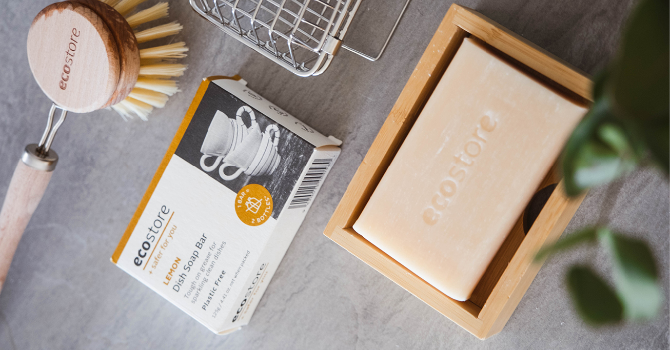 Go waste-free in the kitchen with Ecostore's Dish Soap Bars