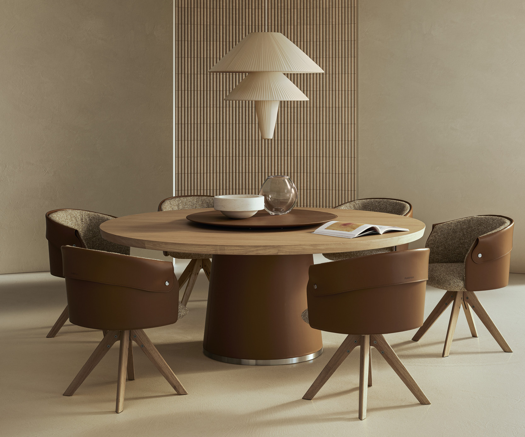 Flexform’s Enn Table & Ozzy Chair Bring Quiet Luxury To Dining